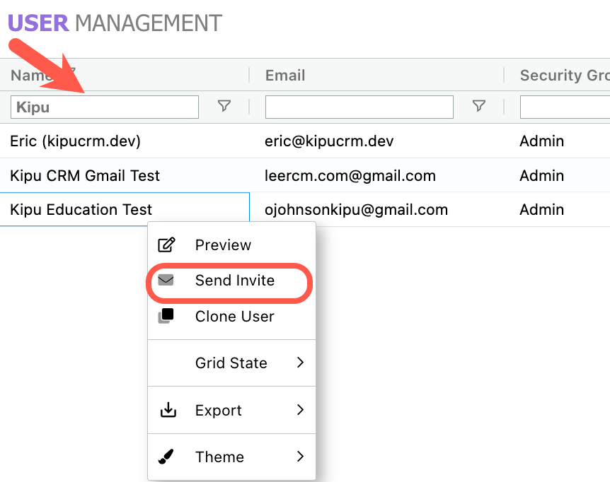 How to Create a CRM User – Kipu CRM