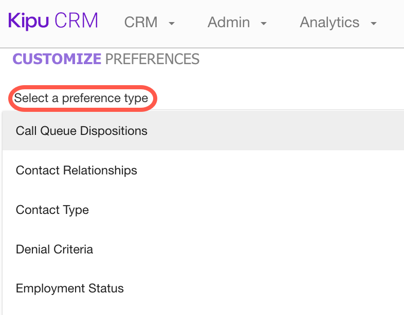 Customize List Guide – Kipu CRM