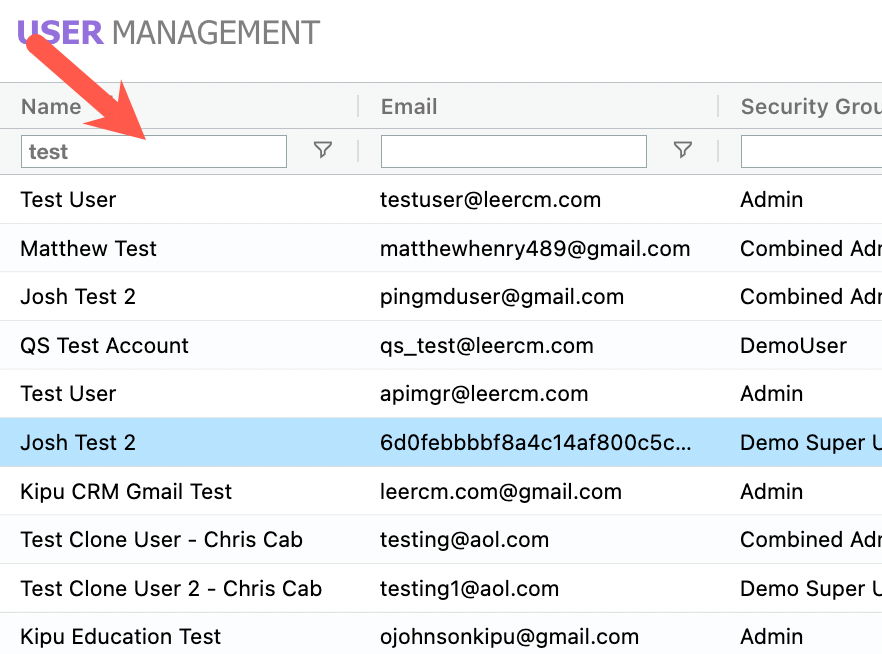 Terminating Users – Kipu CRM
