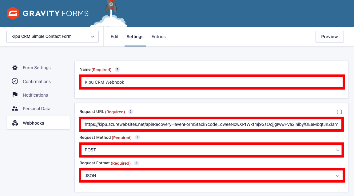 Gravity Forms Integration – Kipu CRM