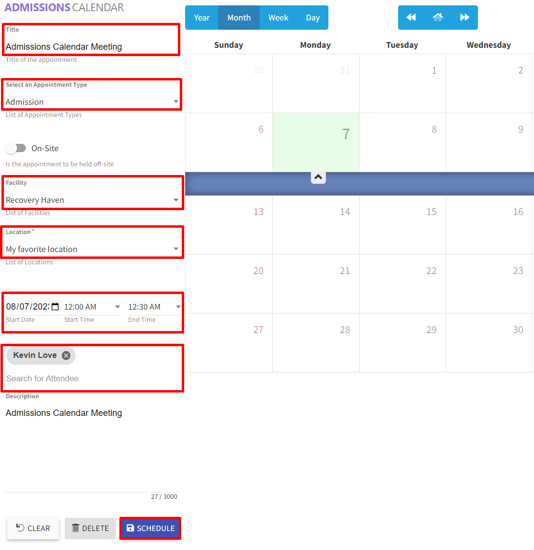 How Do I Create a Calendar Appointment? – Kipu CRM