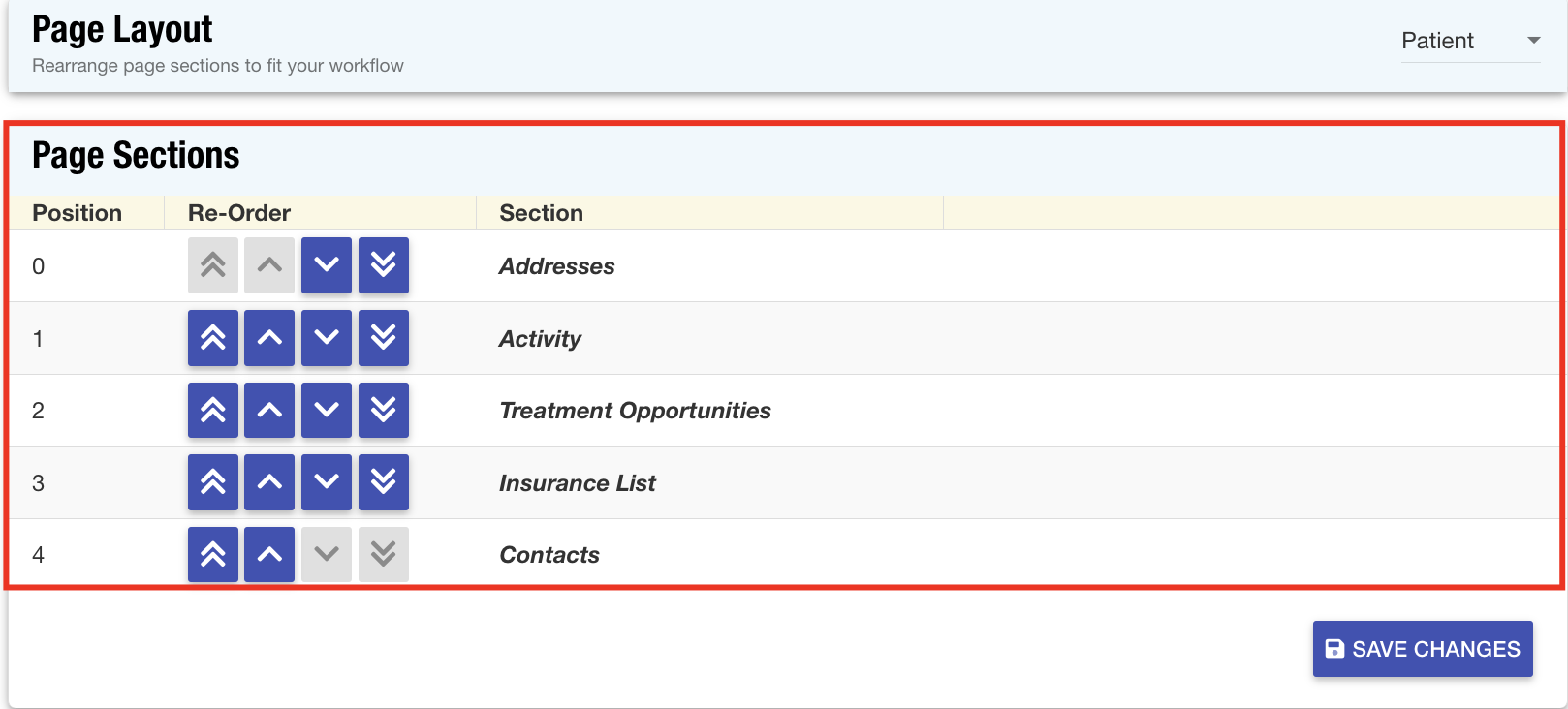 Custom Page Layout – Kipu CRM