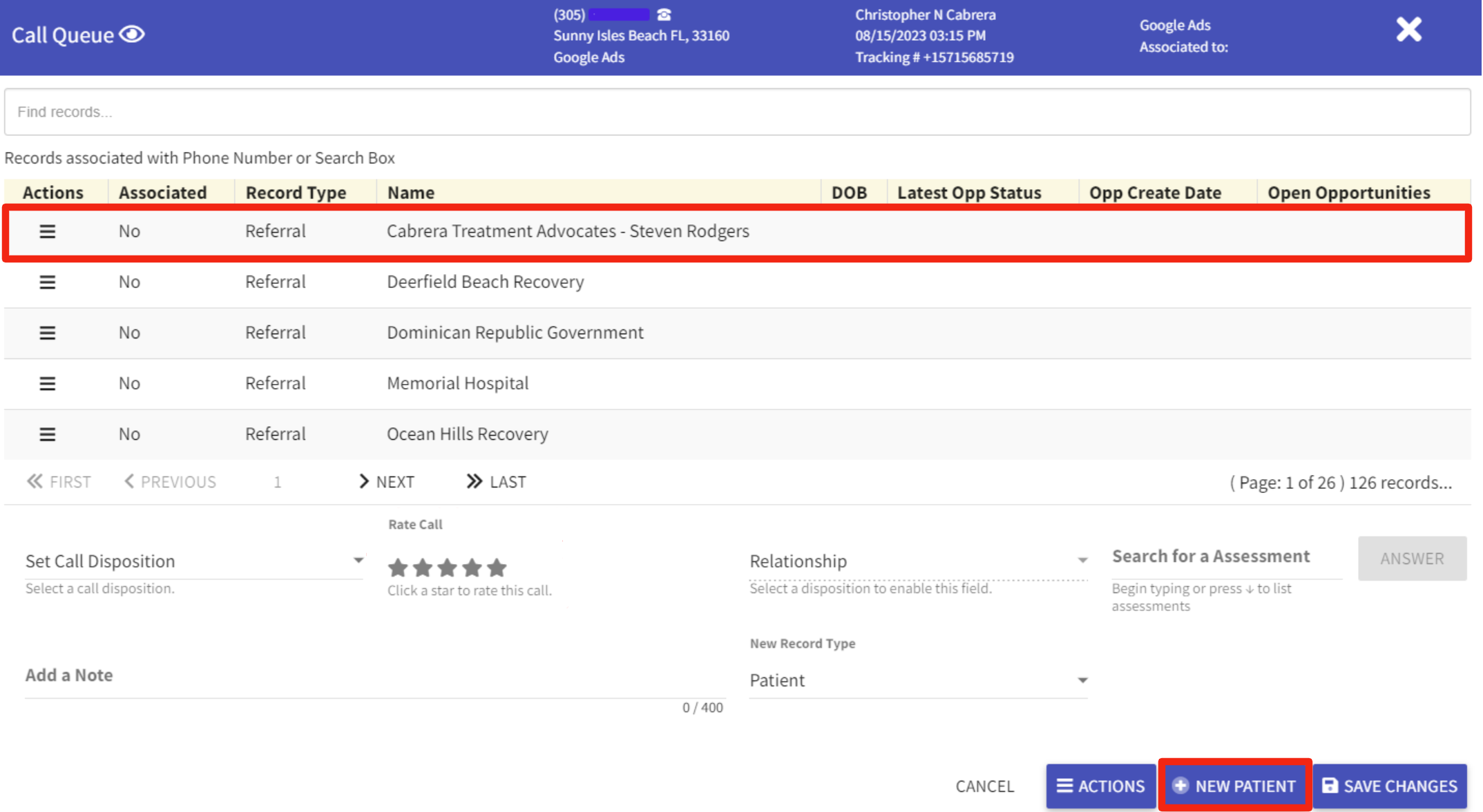 Call Queue: Call score not transferring to CTM – Kipu CRM
