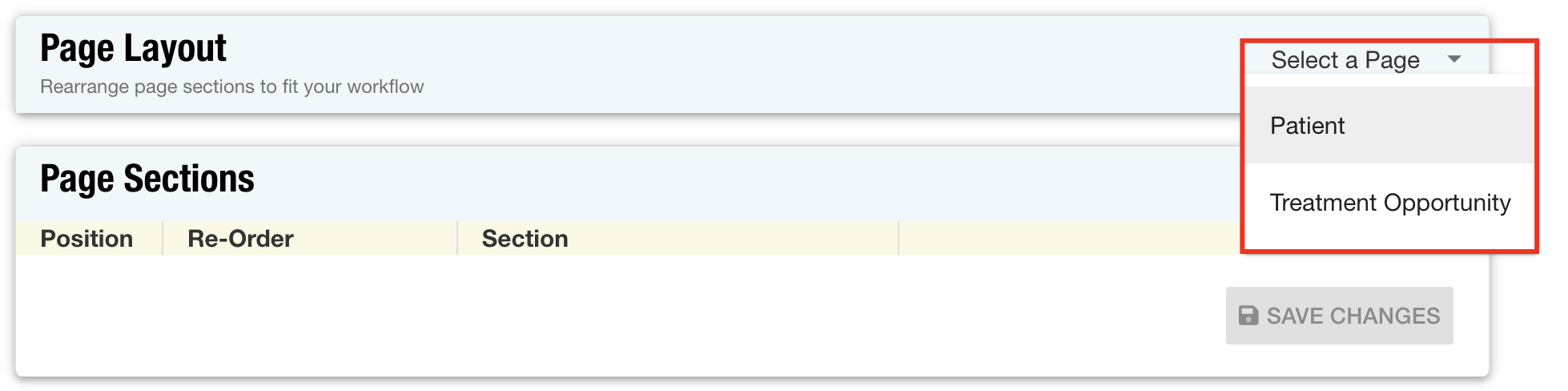Custom Page Layout – Kipu CRM