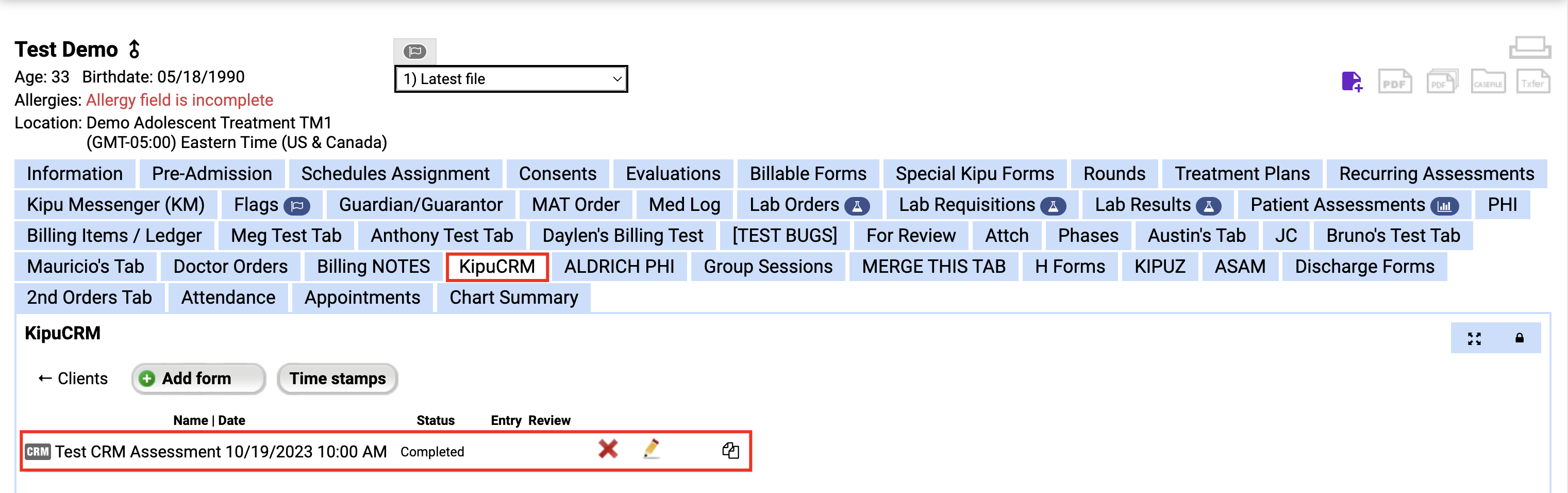 Assessment Designer: Setting Up Billable Forms – Kipu CRM
