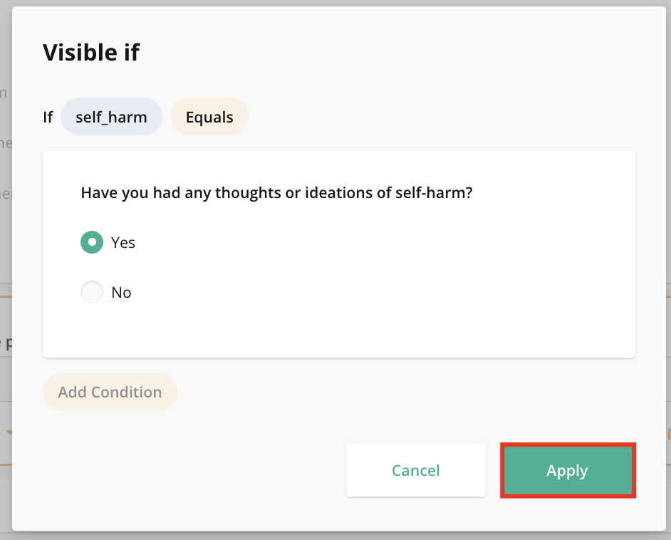 Assessment Designer: Conditional Logic – Kipu CRM