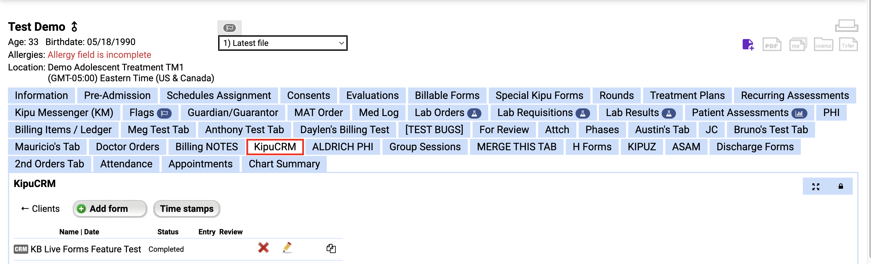 Template Designer: Live Forms Feature – Kipu CRM