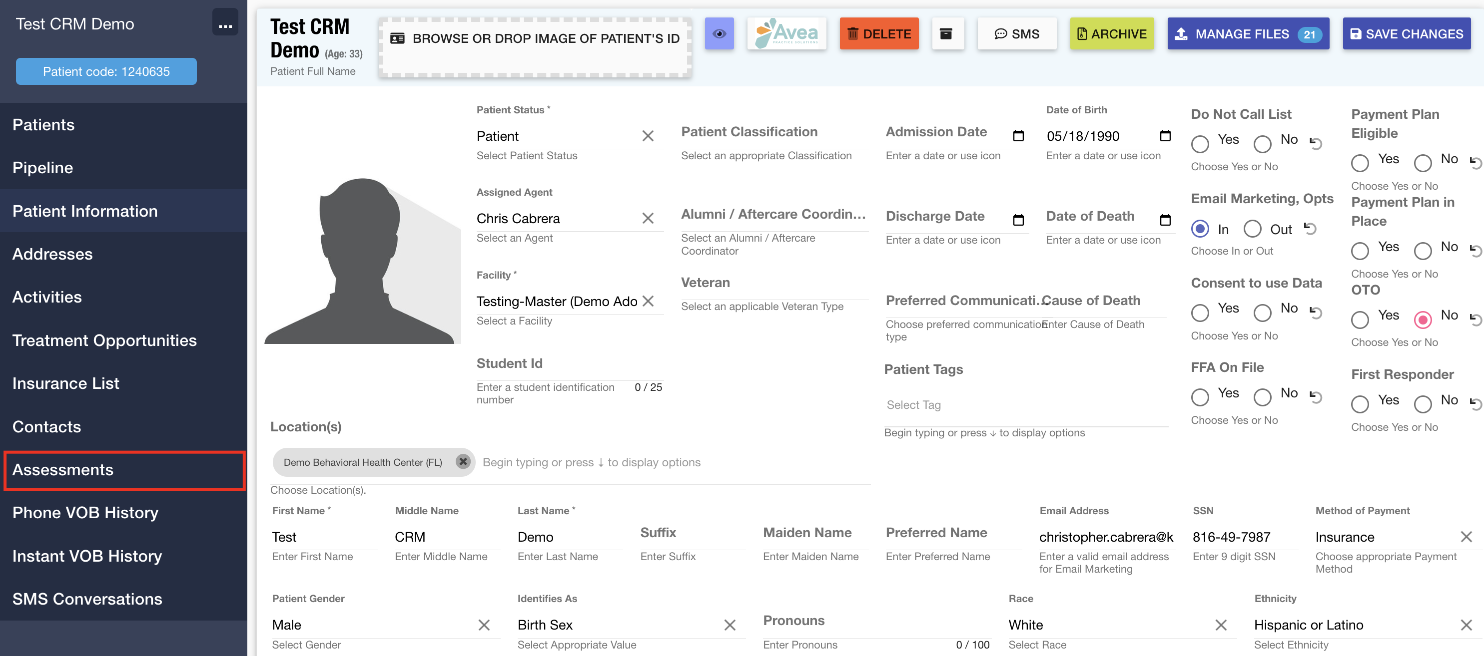 Working Assessments – Kipu CRM