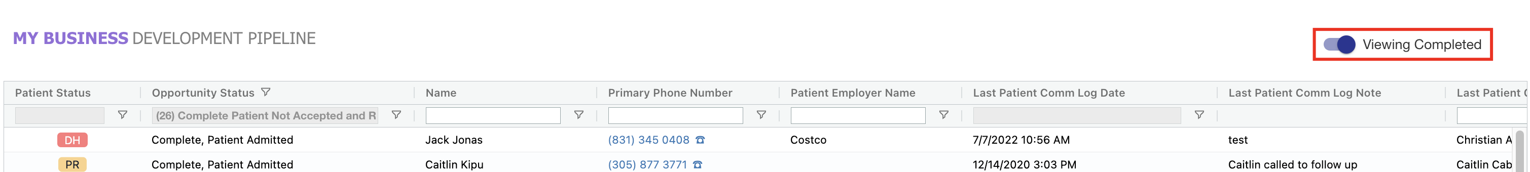 BD Pipeline – Kipu CRM