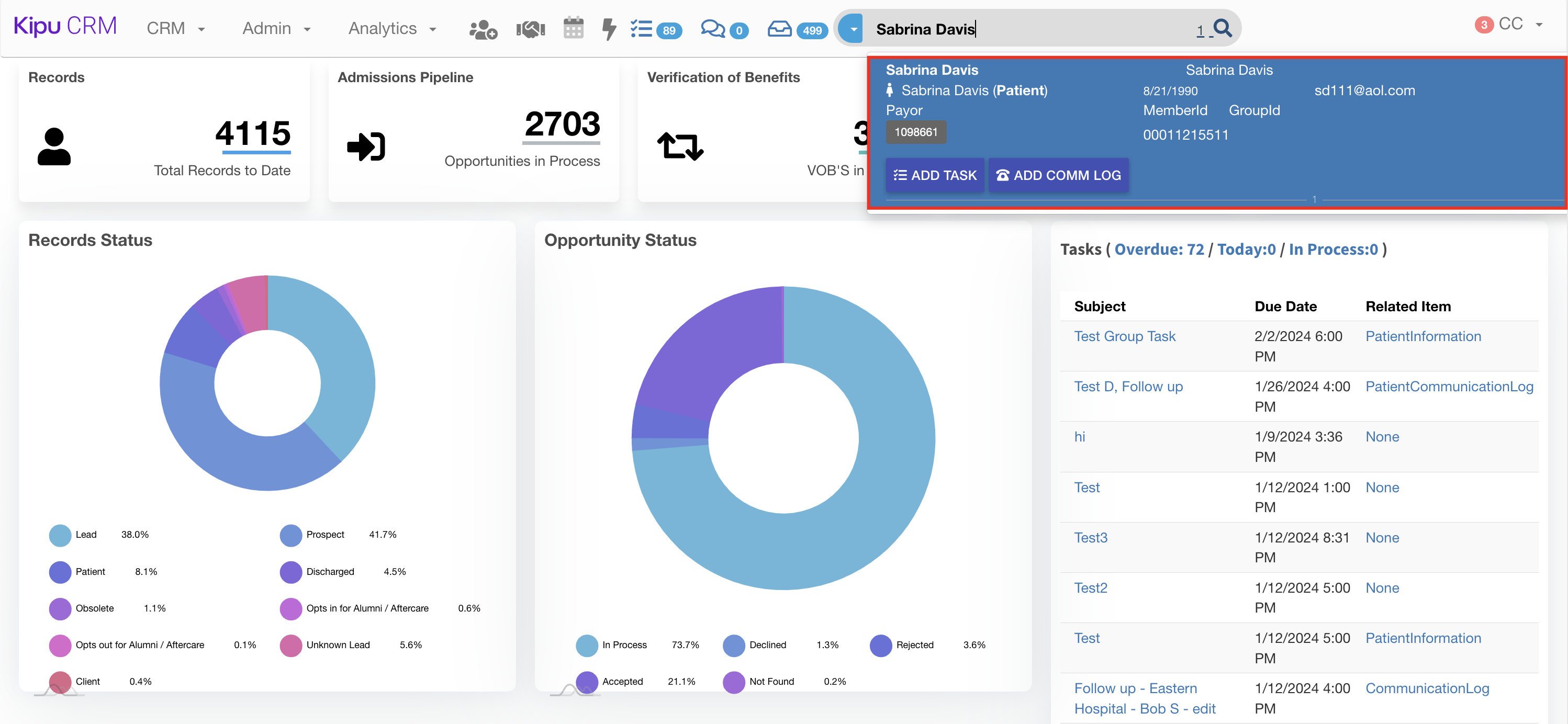 Transportation Logs – Kipu CRM