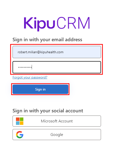 I Forgot My Password. How Do I Reset it? – Kipu CRM