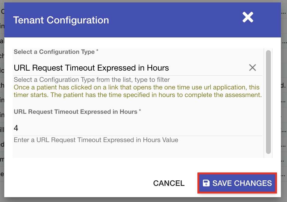 How To Configure The Url Click And Request Timeout Expressed In Hours Configurations Kipu Crm 2265