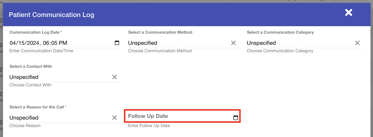 Patient Communication Logs – Kipu CRM