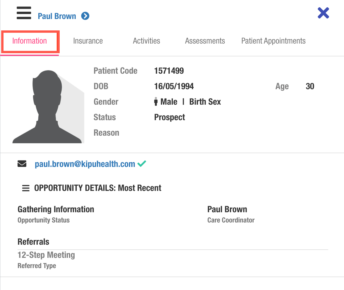 Prospect/Patient Records Grid Overview – Kipu CRM